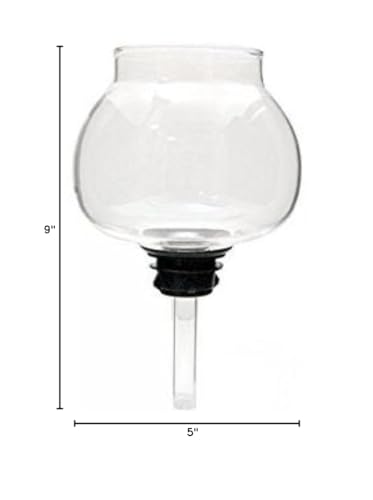 Yama SY8-8 Cup 32 Oz Siphon Coffee Maker Replacement Top Beaker - Borosilicate Glass, Heat-Resistant, Dishwasher Safe