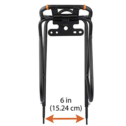Ibera Bike Rack β Bicycle Touring Carrier with Fender Board, Frame-Mounted for Heavier Top & Side Loads, Height Adjustable for 26"-29" Frames