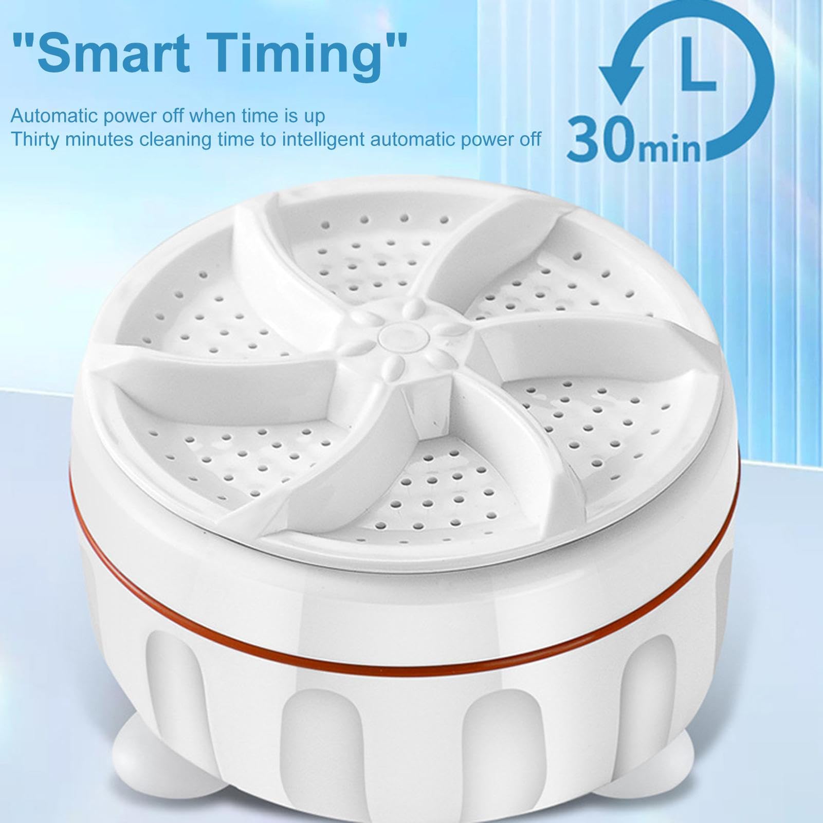 JUNIPI Portable Washing Machine, Foldable USB Mini Washer with Dryer, Bucket Washer for Baby Clothes, Underwear or Small Items, Apartment, Dorm, Camping, RV Travel Laundry