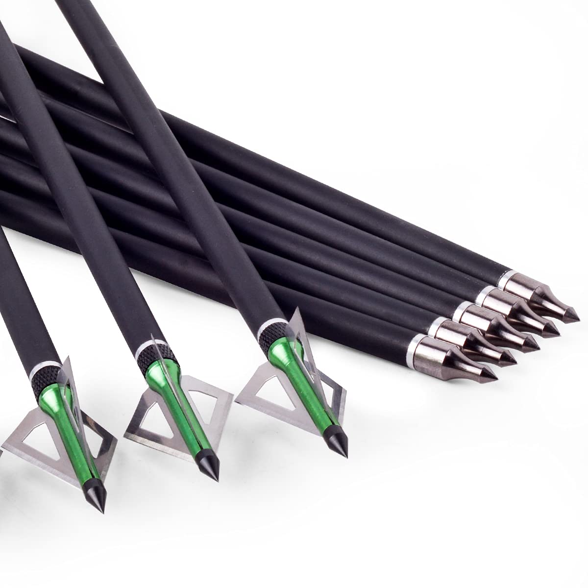 LWANO Crossbow Bolts 20 22 Inch Archery Arrows 12 Pack and 6 Pack Hunting Broadheads kit