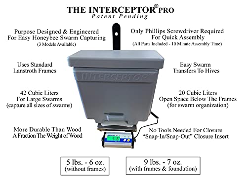 THE INTERCEPTOR PRO Honeybee Swarm Trap - NO FRAMES -UNASSEMBLED (10 minute assembly) - Also includes tree strap & hooks.