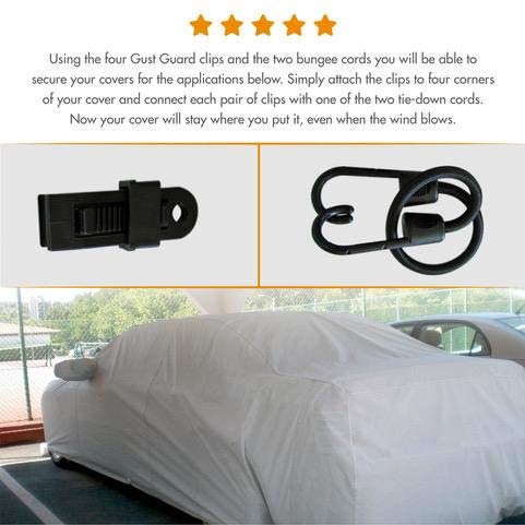 The Original Gust Guard™ - Secure Your Covers from Blowing Away - Medium 24" (ATV Covers, Small Watercraft / Snowmobile Covers, Outdoor Funiture, Barbecue Covers, A/C Covers, etc.)