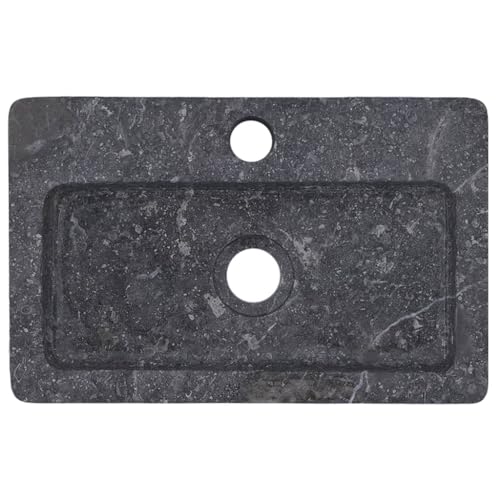 Wall-mounted Sink Gray 15"x9.4"x2.6" Marble,Marble WallMounted Sink: Modern Elegance for Your Bathroom or Washroom Bath Fixtures,Bathroom Sinks