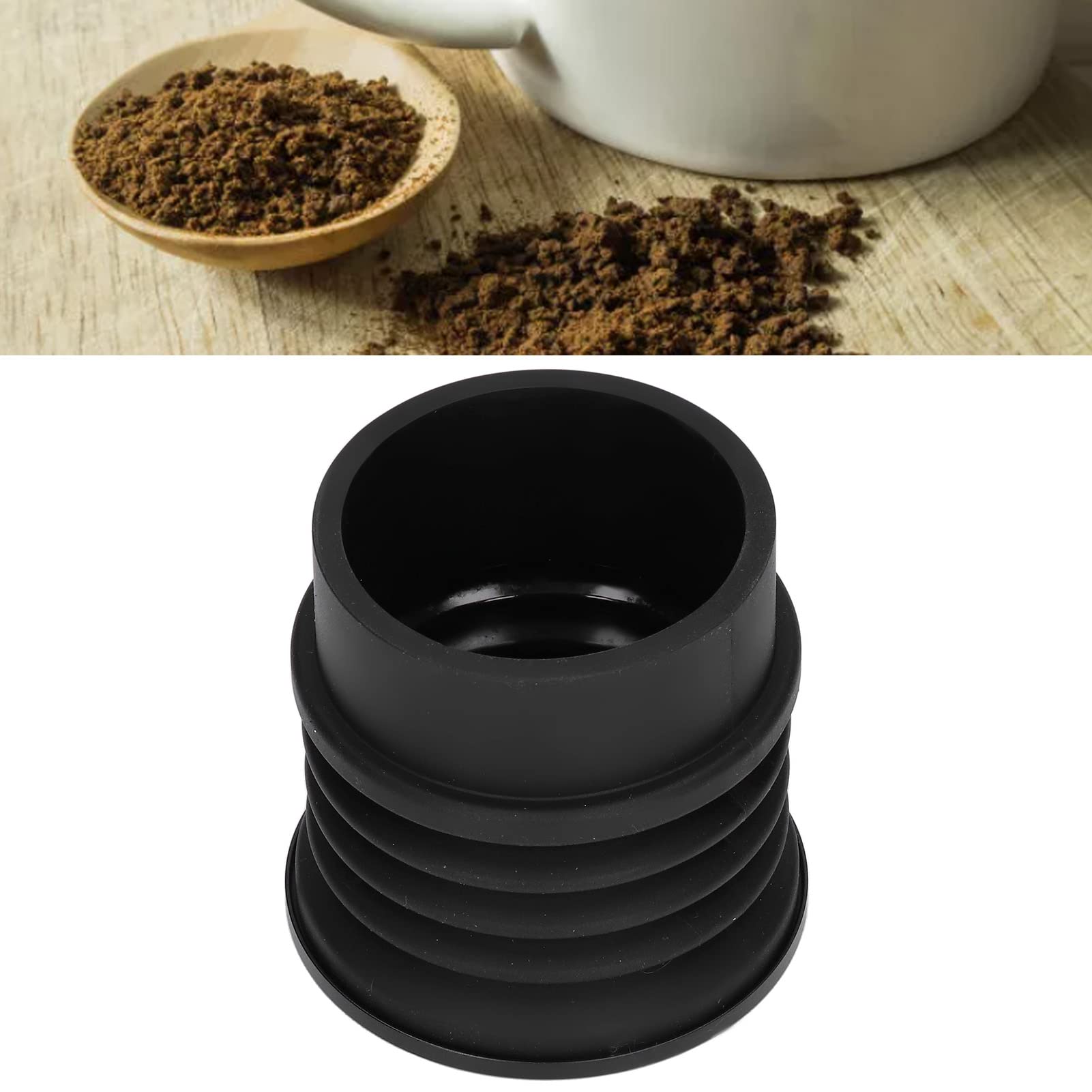 Junlucki Grinder Blowing Bean Bin, Silicone Coffee Grinder Blowing Tool Hand Pressure Powder Blowing Bean Bin Grinder Bean Funnel Universal Coffee Grinder Cleaning Tool for 52β70MM Grinder