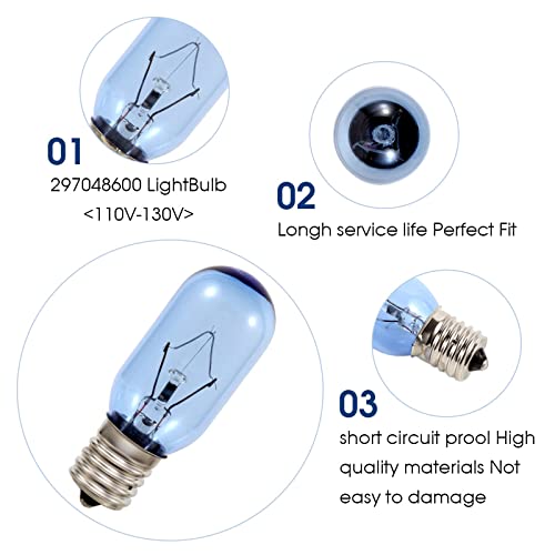 Txdiyifu T8 40W Refrigerator Light Bulb 241552802 297048600 Replacement for Whirlpool KitchenAid Electrolx Kenmore Frigidaire Light Bulb