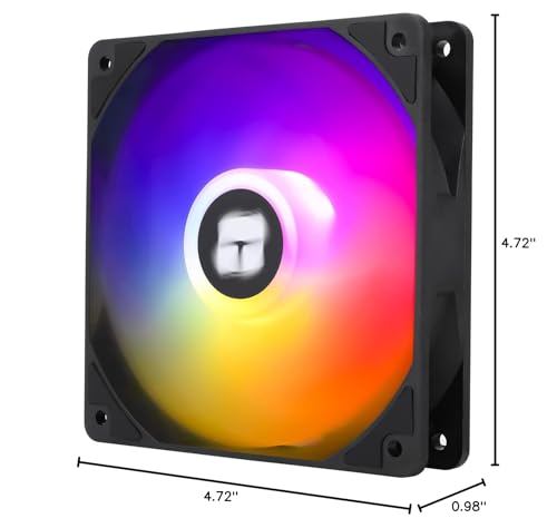 Thermalright TL-C12C-S X3 CPU Fan 120mm ARGB Case Cooler Fan, 4pin PWM Silent Computer Fan with S-FDB Bearing Included, up to 1500RPM Cooling Fan(3 Quantities)