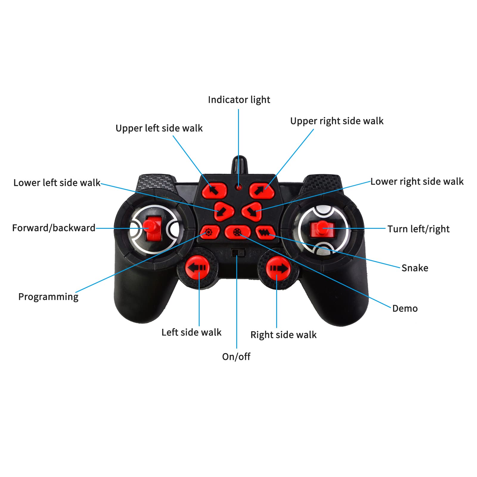 IKAYAA Remote Control Drift Stunt Car, RC Crawler Snake Monster Truck, One Key Deformation, More Ways Moving, Side Shift
