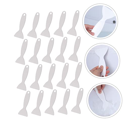 Vaguelly 40 Pcs Refrigerator Deicer Cleaning Tool Freezer Frost Shovel ice Breaker Shovel Plastic Scraper Tool Tools for deicing Tool Fridge ice Removal Shovel ice Removal Scoop White