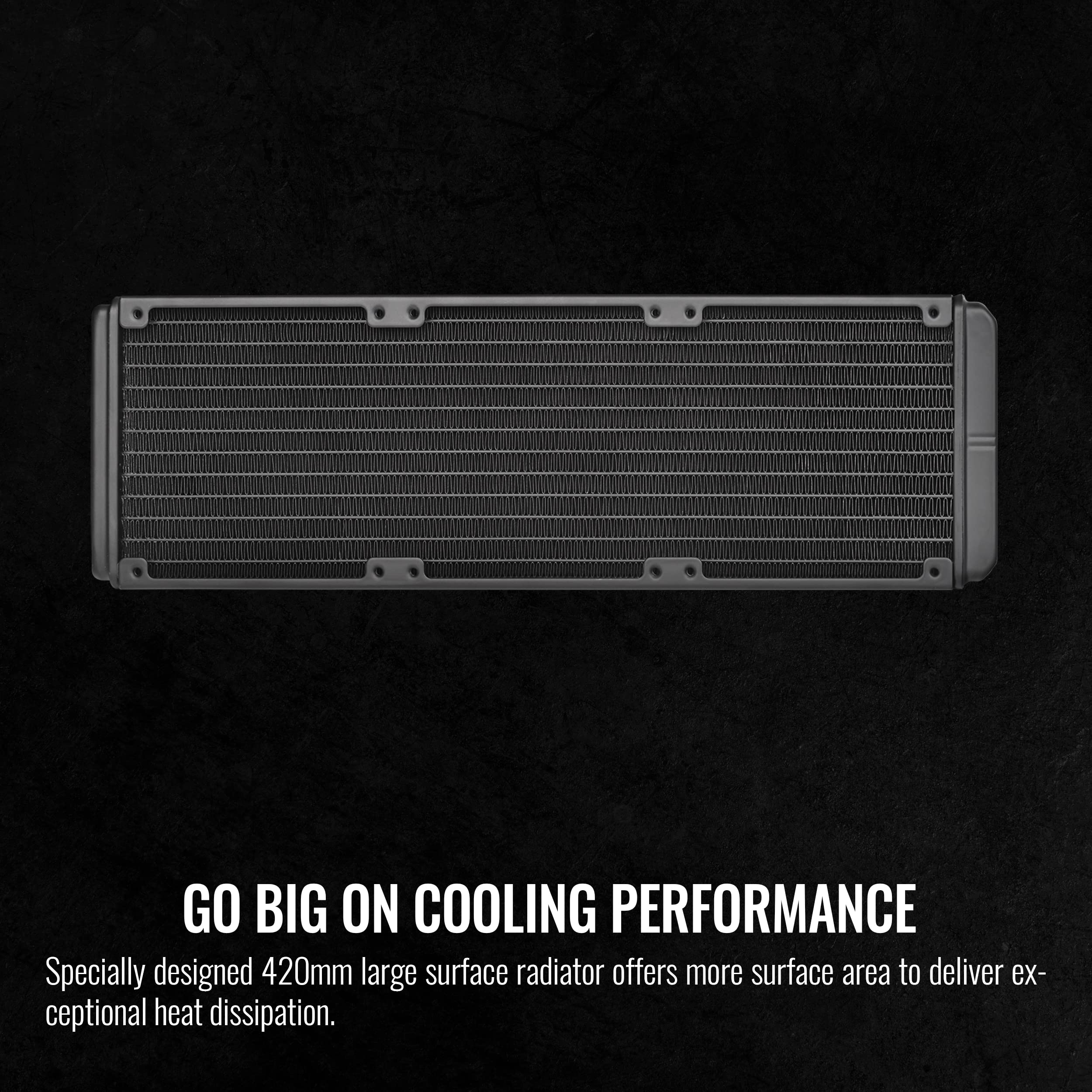 Thermaltake TOUGHLIQUID Ultra 420 RGB CPU Liquid Cooler, AMD(AM5/AM4) Intel(LGA 1700/1200), 2.1 Inch Rotational LCD Display 2000RPM Radiator Fan, TT RGB Plus 2.0. Software, CL-W370-PL14SW-A,Black