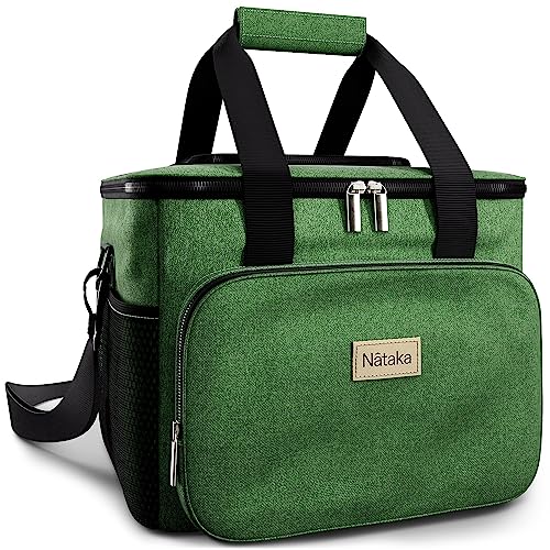 Nataka Unisex Insulated Lunch Box - Spacious Design with Extra Storage, Keeps Food and Drinks Warm or Cold for Up to 12 Hours, Biodegradable PEVA Lining