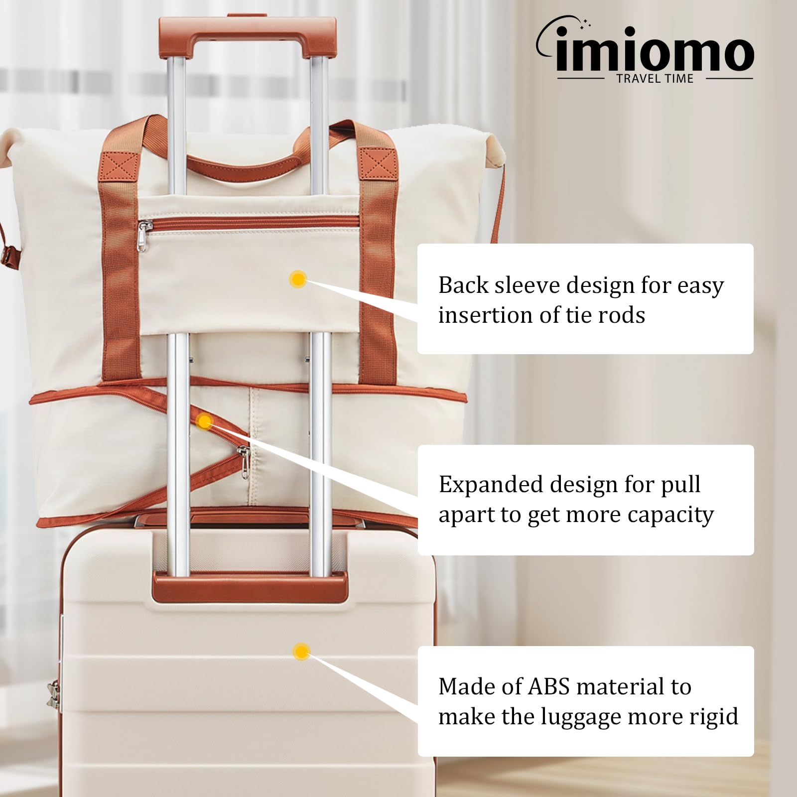 imiomo 28 IN Large Luggage, Suitcase with Spinner Wheels, Hardside 3PCS Set Lightweight Rolling Travel Luggage with TSA Lock(28"/Black)