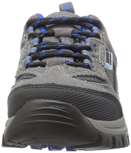 Hi-Tec Unisex-Child Hillside Low WP Jr-K, Charcoal/Blue/Black, 1 M US Little Kid