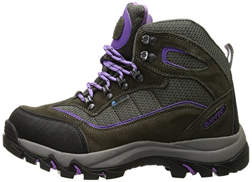 HI-TEC Women's Skamania Mid Waterproof Hiking Boot, Grey/Viola,9 M US