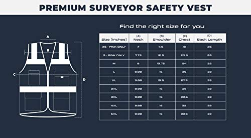 Shine Bright Safety Vest - High Visibility with Reflective Straps and Pockets – Premium, Soft, Durable, and Breathable – ANSI CLASS 2 (Size Large, Black)