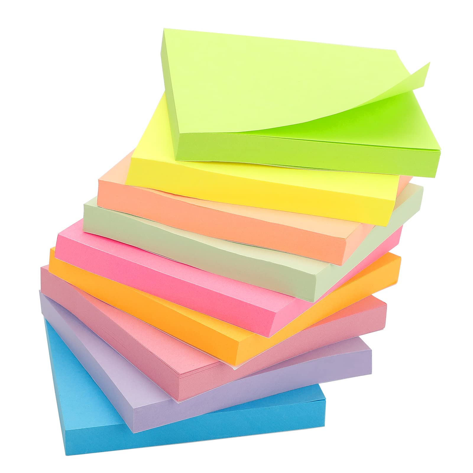 MaxGear 765 Sheets Sticky Notes 3x3, 9 Bright Colored Post It Notes, Strong Adhesive Self-Stick Notes, Leave Reminders Bulk Sticky Notes Pastel on Smooth Surface, 85 Sheets/Pad, 9 Pads