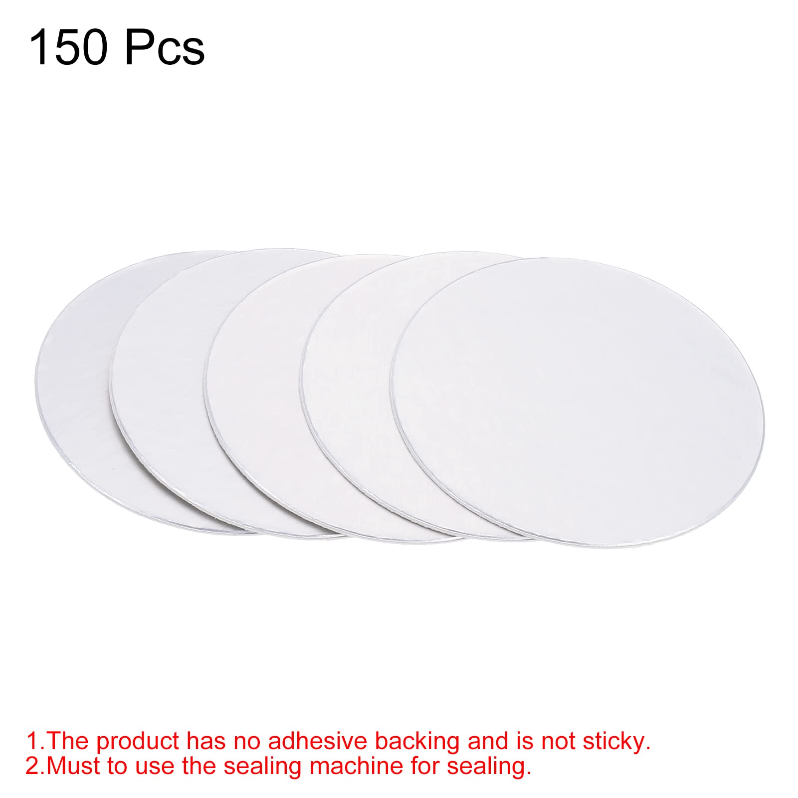PATIKIL 38mm/1.5" Aluminum Foil Cap Liner, 150 Pack Resistant Tamper Induction Heat Sealer Sealing Liners for PE Plastic Bottle Jar Lid