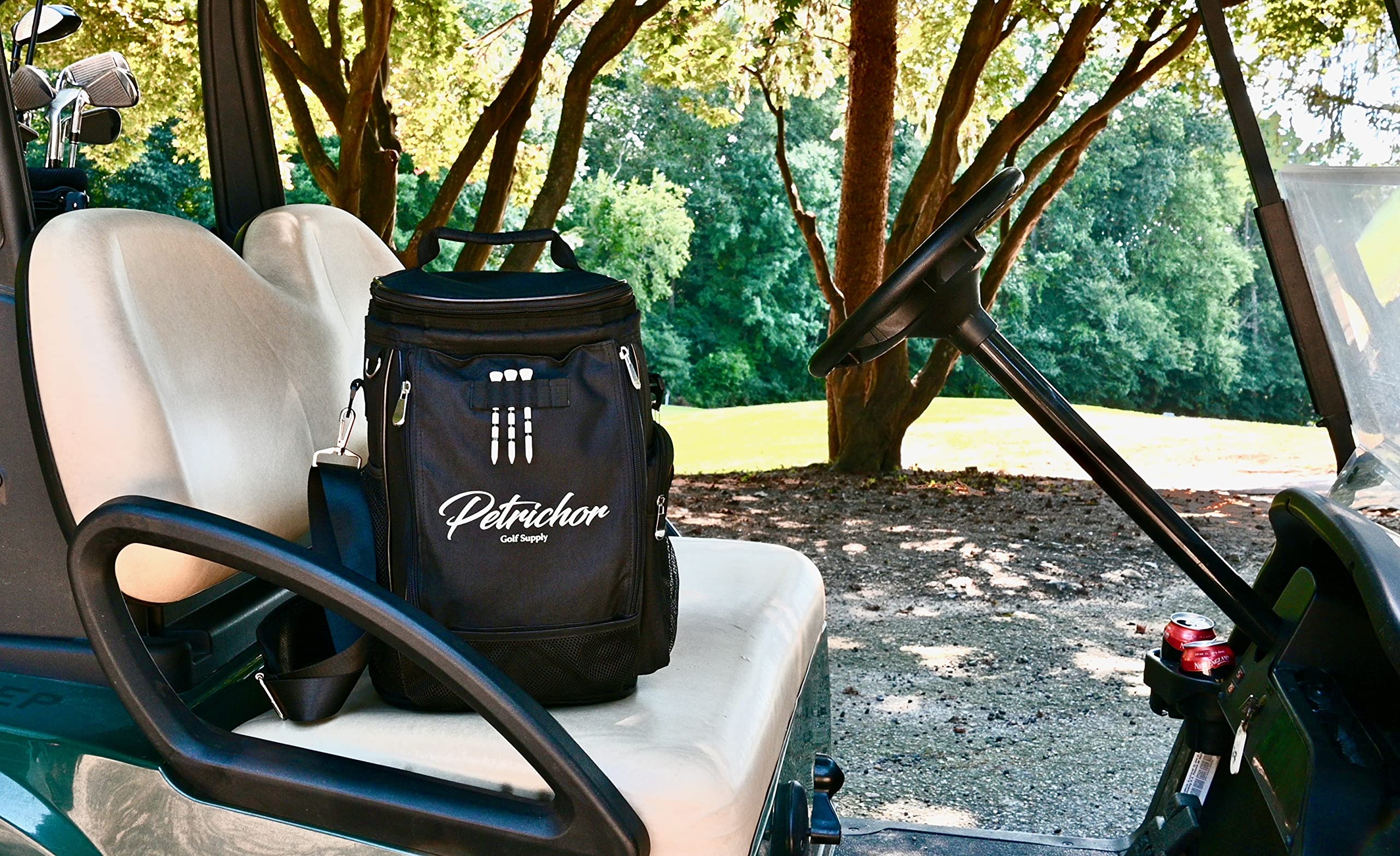 PETRICHOR - XL Insulated Stand-Up Golf Cooler Bag - Lightweight Cart Caddy - Capacity 18-22 Cans or Bottles