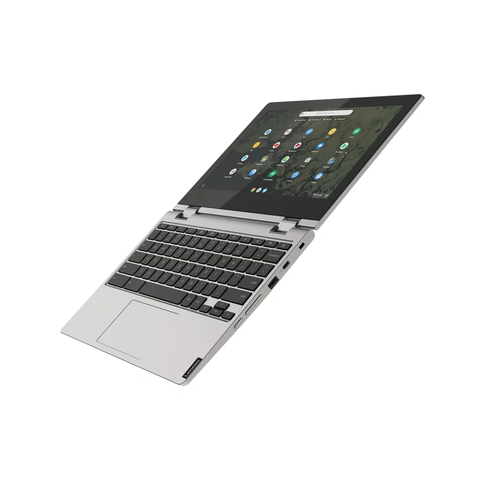 Lenovo Chromebook C340 2-in-1 Convertible Laptop, 11.6" HD Touchscreen, Intel Celeron N4000(1.1GHz), 4GB DDR4 RAM, 32GB eMMC, USB Type-C, Bluetooth, Webcam, Chrome OS, Platinum Gray, EAT 64GB SD Card