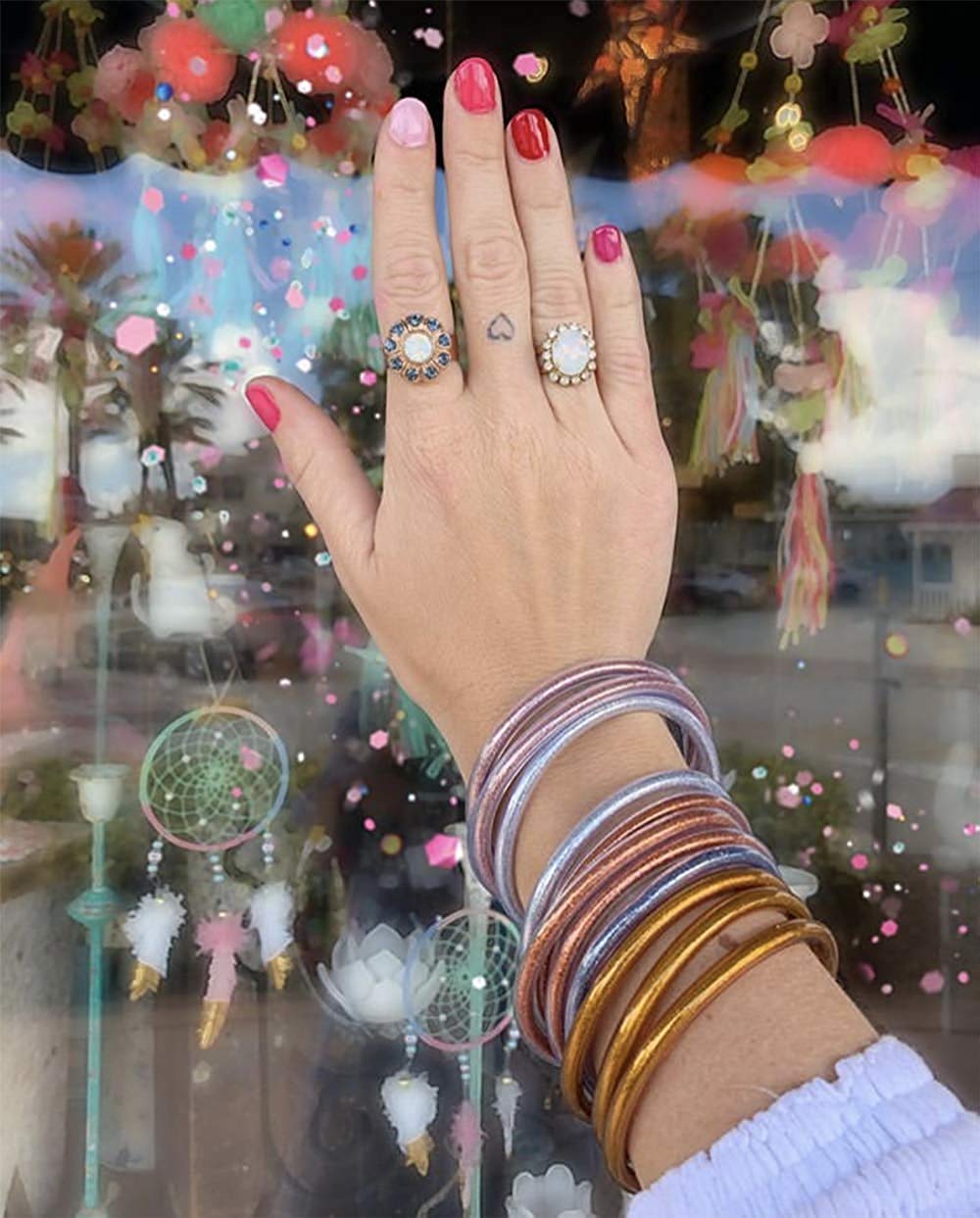 HIIXHC Glitter Jelly Bangles Bracelets for Women Set Birthday,Mother's Day Gifts