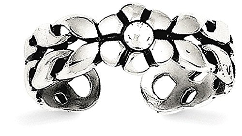 IceCarats 925 Sterling Silver Vintage Rhinestone Crystals Adjustable Toe Ring Open Midi Band Summer Beach Jewelry