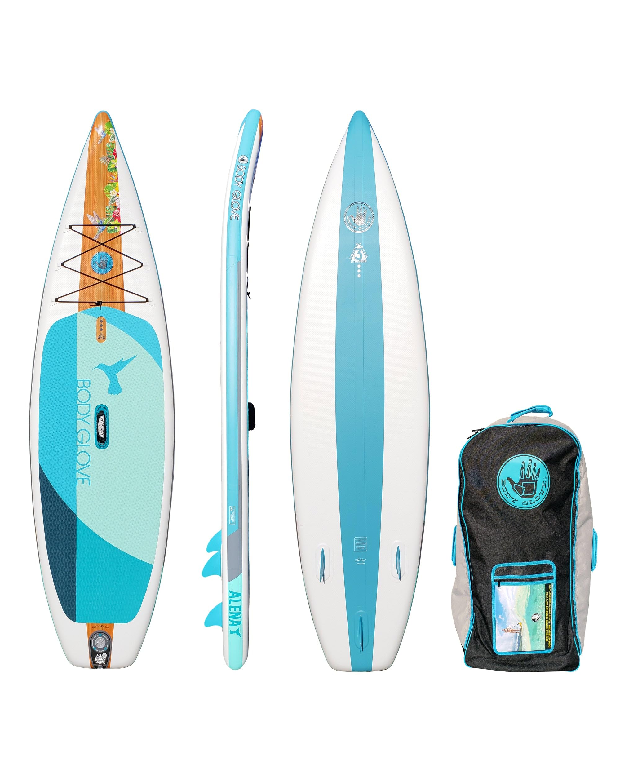 Inflatable Paddle Board Body Glove Alena 10'6"- Paddle Board Package Inflatable SUP Board, Paddle, Hand Pump, Ankle Leash, Dry Pouch, Repair Kit,and Backpack, Inflatable Paddle Boards for Adults