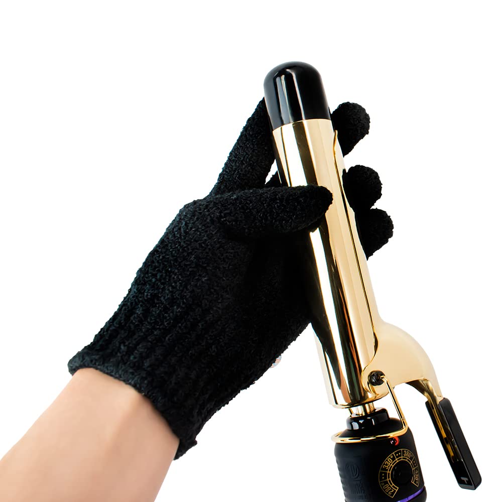 Tech 361 Beauty Professional Heat Resistant Glove | Great for Hair Styling Tools (Black)