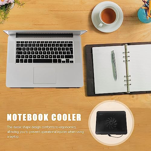 Laptop Cooling Pad, Laptop Cooler Cooling Pad, Laptop Cooler Stand with Height Adjustable, Laptop Cooling Pad with Cooling Fan, Laptop Fan with No Light, Adjustable Mounts Laptop Cooling Stand for Lap