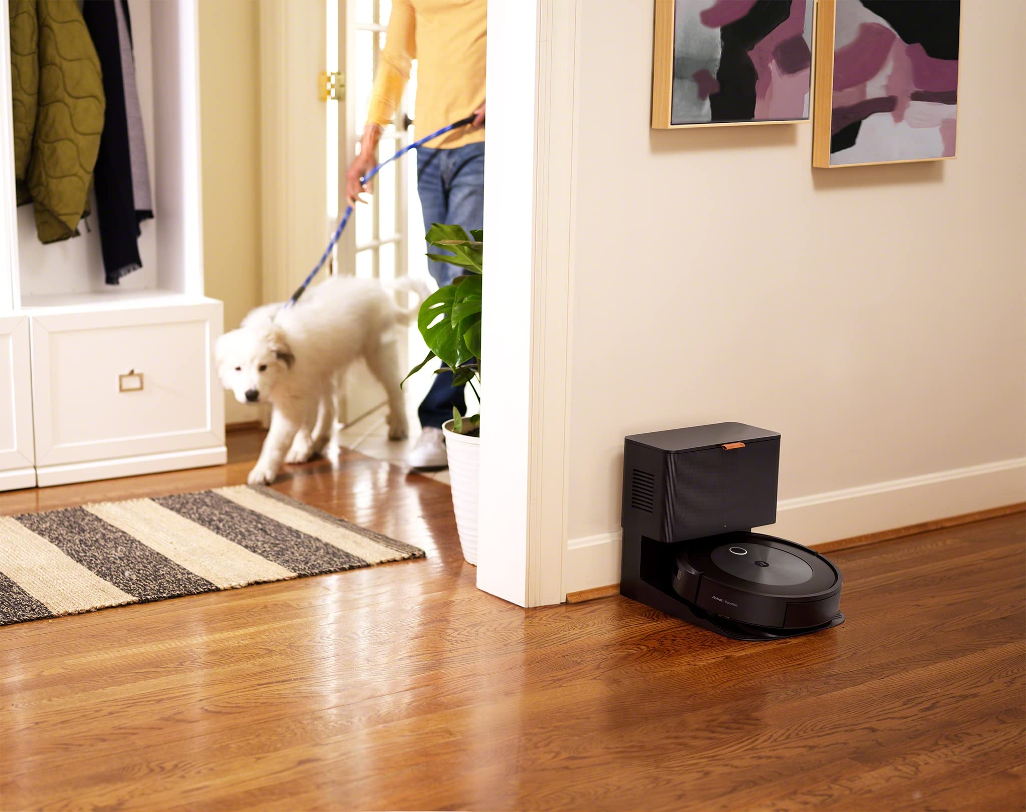 iRobot j7+ (j7 Plus) 7550 Self-Emptying Robot Vacuum Cleaner Bundle - Identifies and Avoids Obstacles Like Pet Waste & Cords, Smart Mapping (+2 AllergenLock Dirt Disposal Bags)