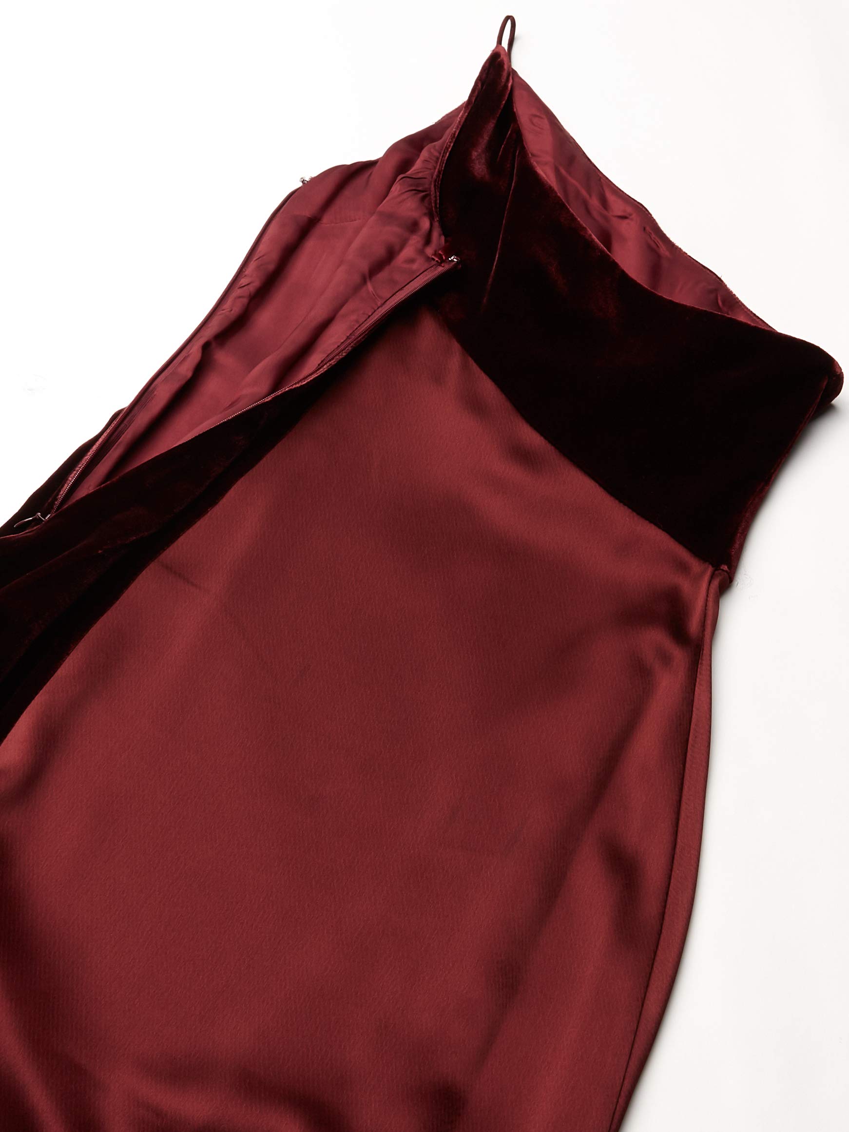 Jill Jill Stuart Women's Velvet/Silk One Shoulder, Raisin, 10