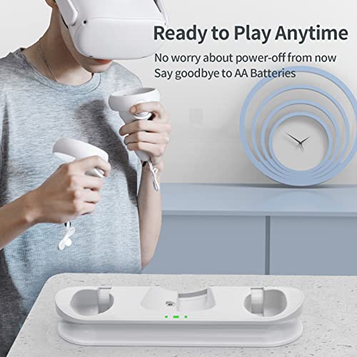Pomya VR Headset Charging Dock, Automatic Adsorption VR Magnetic Charging Base, VR Headset Charging Stand, for Oculus Quest 2 VR Equipment Accessories