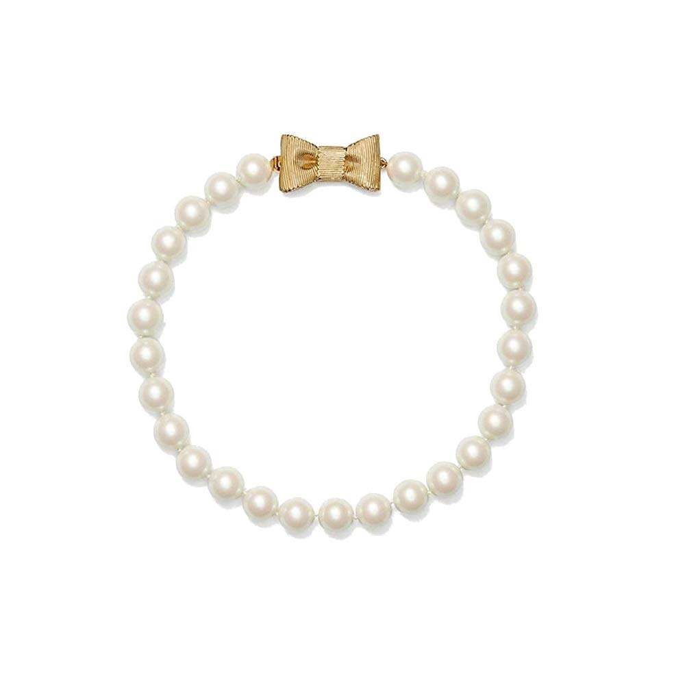 Kate Spade New York All Wrapped Up in Pearls Short Necklace - Cream/Gold