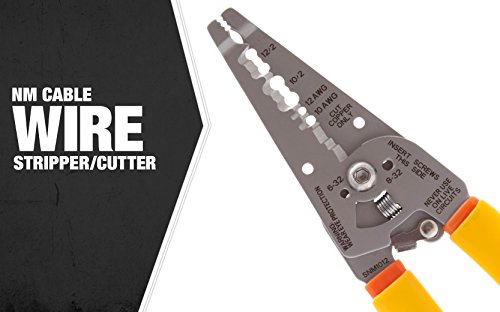 Southwire - 58278440 Tools & Equipment SNM1012 10-12 AWG Ergonomic Handles NM Cable Wire Stripper/Cutter