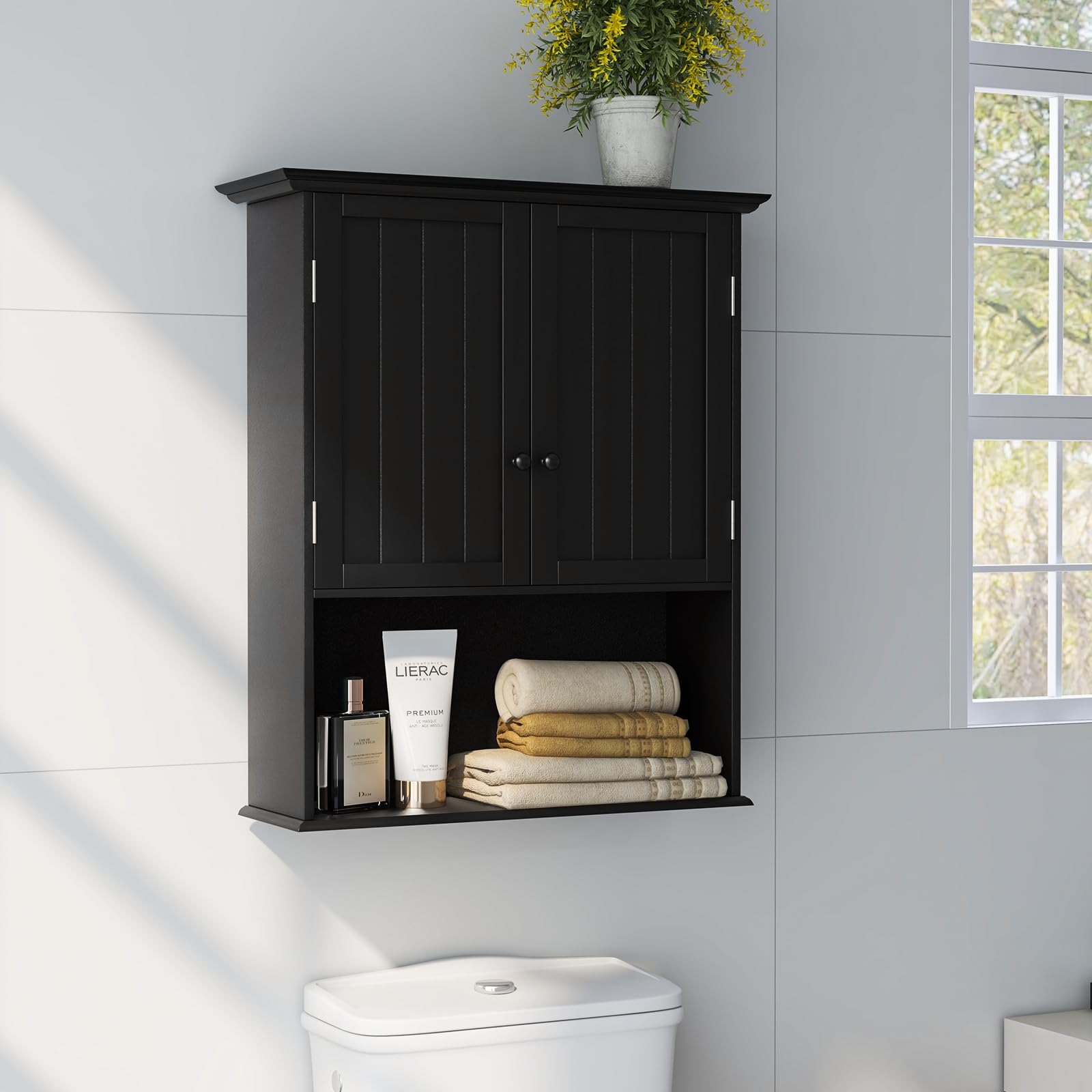 WATERJOY Medicine Cabinet with 2 Doors and an Adjustable Shelf for Living Room