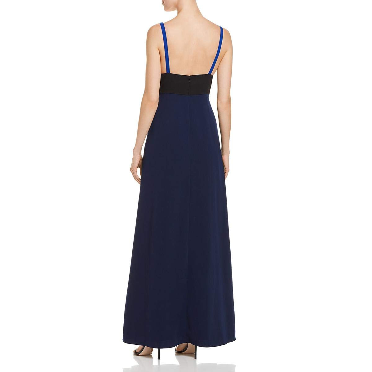 Jill Jill Stuart Women's Tri-Tone Gown, China Blue/Black/Midnight Blue, 0