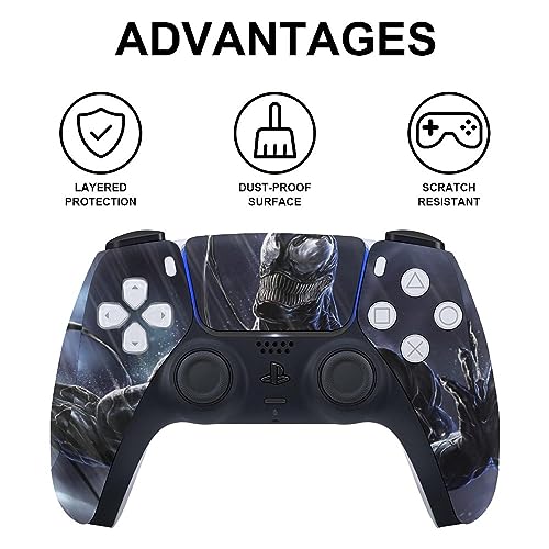 Vinyl Skins for PS5 Disc Version Console and Controller Decal Cover Skins Wraps Compatible with Playstation 5 Disc Version I Style