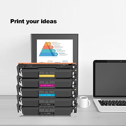 VAMTAY Compatible 069 Toner Cartridge Replacement for Canon 069H for imageCLASS MF753Cdw MF751Cdw LBP674Cdw Printer (5-Pack, Black Cyan Yellow Magenta)