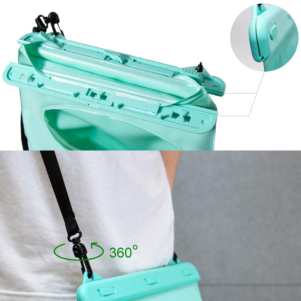 LAQ DESiGN Perspective Waterproof Storage Dry Bag with Shoulder Strap for Kayaking, Beach, Rafting, Boating, Hiking, Camping and Fishing, Secure Closure To Keep Your Valuables Dry