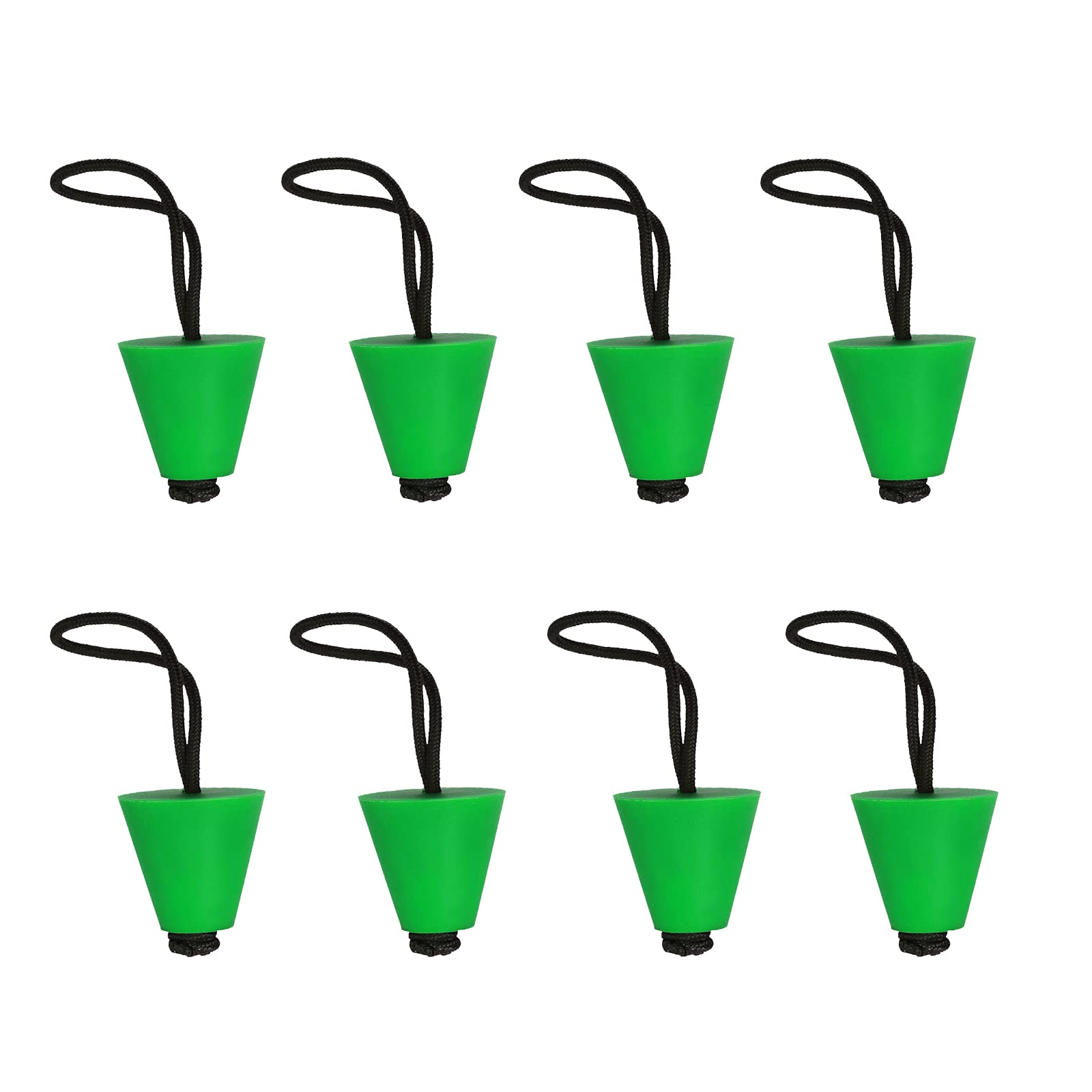Ismeally 8 Pcs Universal Kayak Scupper Plug Kit Silicone Scupper Plugs Drain Holes Stopper Replacement Bung for Dinghy Kayak Inflatable Boat Canoe Rowing Marine Boat (Green)