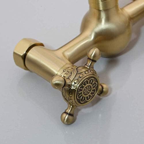 TECKI Kitchen Taps Faucet Bathtub Shower Faucet W/Brass Spray Wall Mount Hot and Cold Water Mixer Tap Bathroom Faucets Dual Handle 360 Swivel
