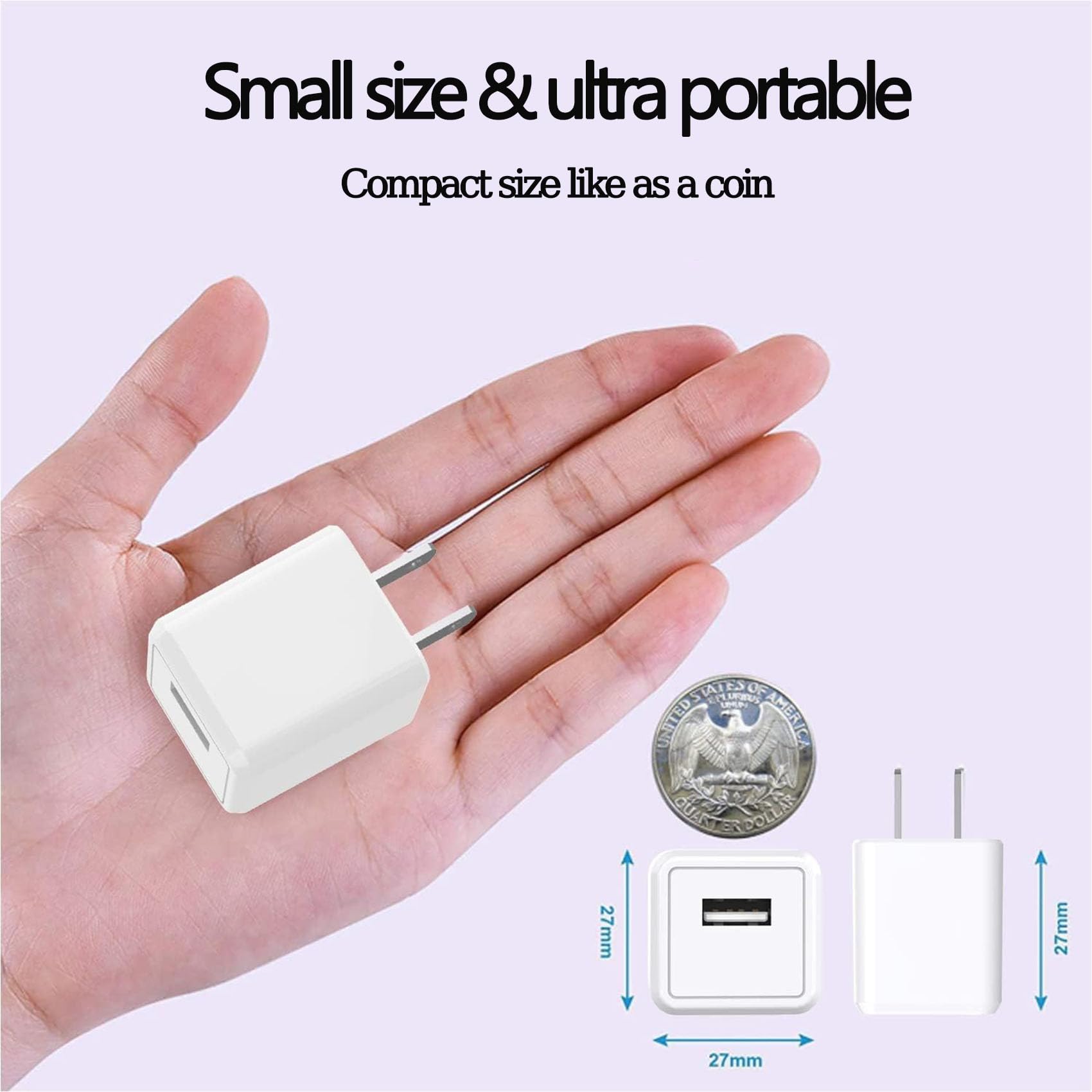 iPhone Charger,[Apple MFi Certified]2Pack Lightning Cable Apple Cube Charging Cords&Fast Quick USB Wall Charger Travel Block Plug Adapter for iPhone 14/13/12/11 Pro/11/10/XS MAX/XR/8 Plus/7/6s/AirPods