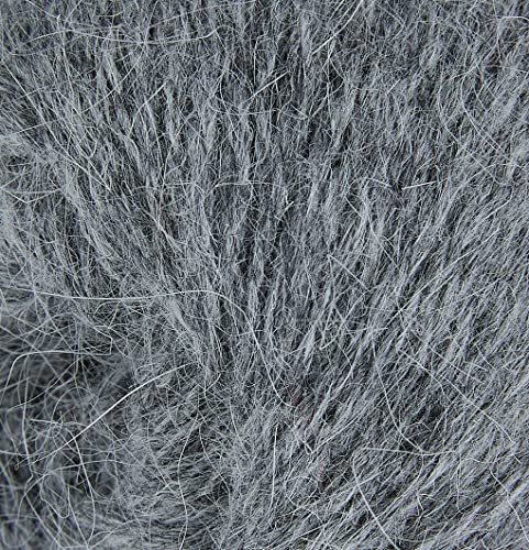 YUYOYE Angora Wool Yarn for Crochet and Knitting, Super Soft Warm Knitting Yarn Luxurious Fluffy Yarn (09-Grey)