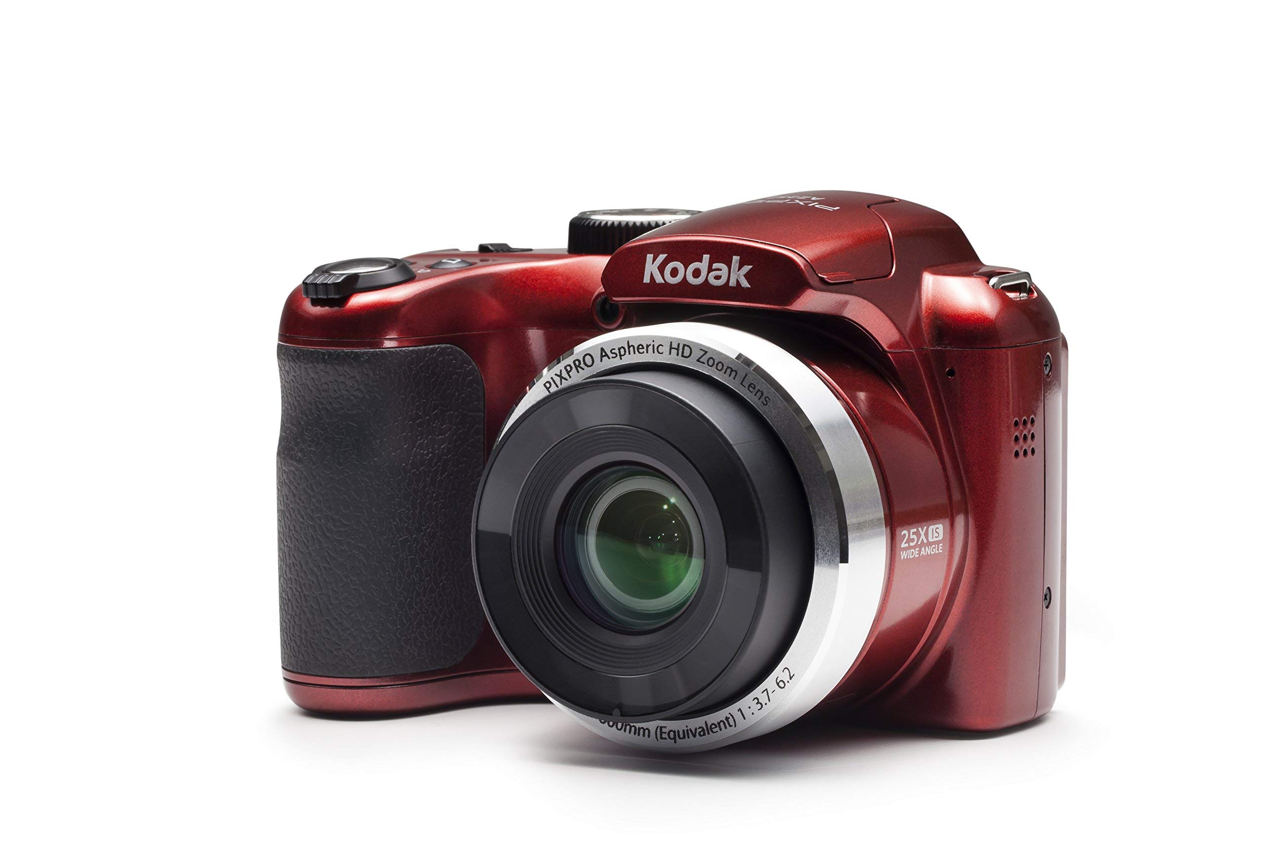 Kodak PIXPRO Astro Zoom AZ252-RD 16MP Digital Camera with 25X Optical Zoom and 3" LCD (Red) (Renewed)
