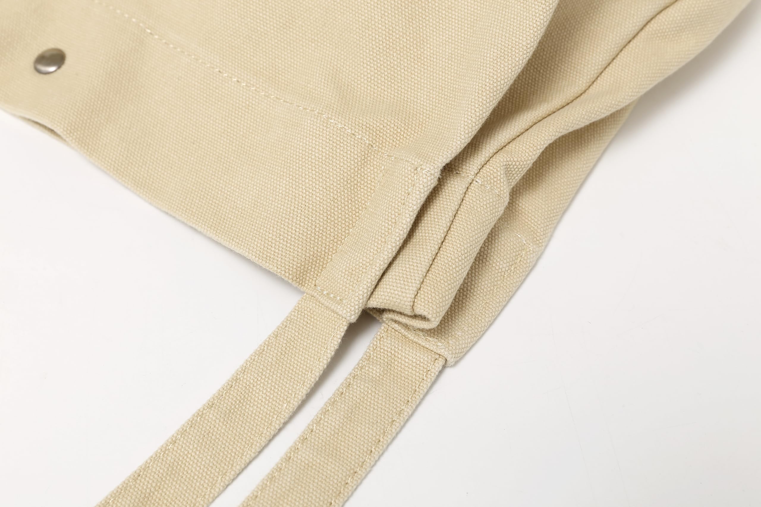 Jeelow Canvas Tote Handbag Shoulder Bucket Hobo Bag Purses For Men Women (Khaki)
