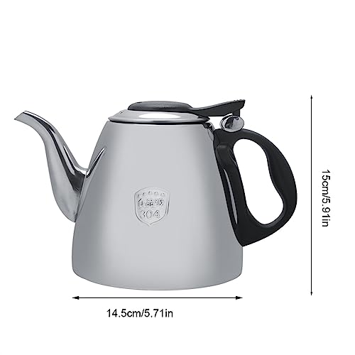 Tea Kettle Stovetop, 1.2l 1.5L Stainless Steel Stove top Teapot Tea Coffee Pot Kettle Heat Resistant Handle (1.5L)