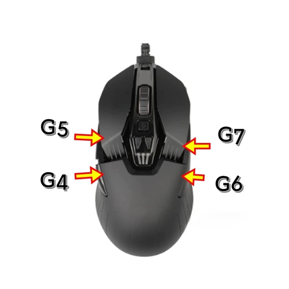 raonest G4 G5 G6 G7 Side Buttons for G903 and G900 Mouse Key Set with Mouse feet for Logitech Gaming Mouse