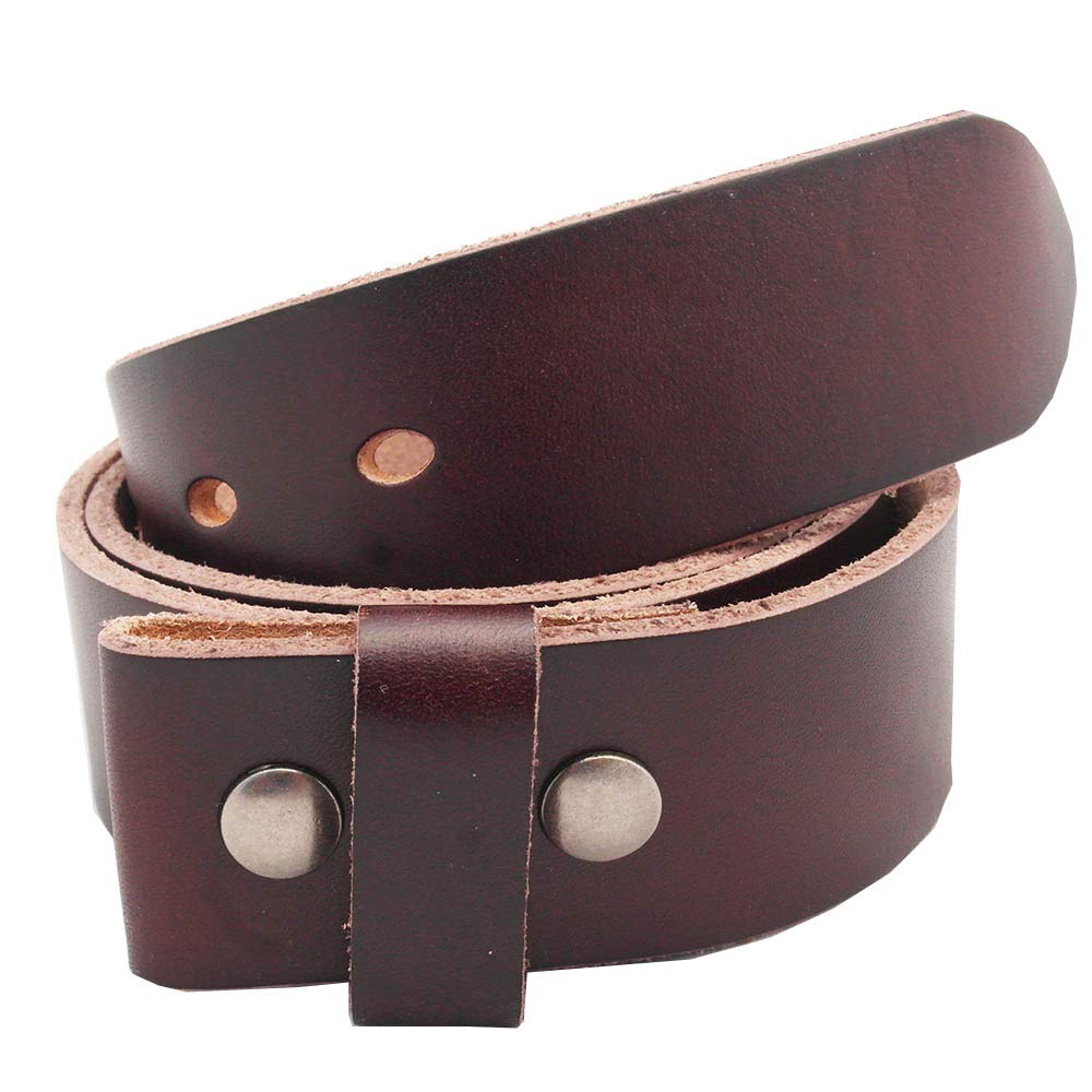 Johnson Brothers Solid Full Grain Leather Belt Strap without buckle or center prong hole 1.5" wide (38)