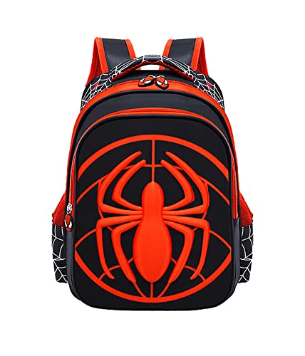 TUDERE 3D cartoon schoolbag waterproof lightweight boys and girls schoolbag red model