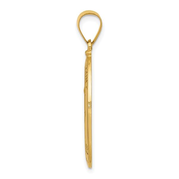 IceCarats 14K Yellow Gold Saint Anthony Medal Necklace Charm Pendant 33mm x 17mm Only