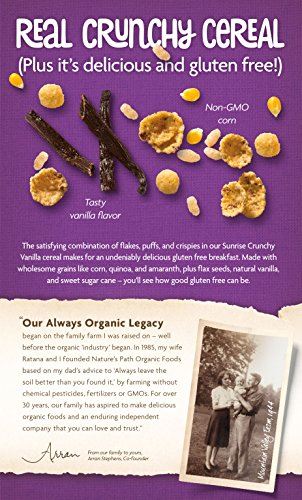 Nature's Path, Organic Gluten-Free Crunchy Vanilla Cereal, 10.6 Oz