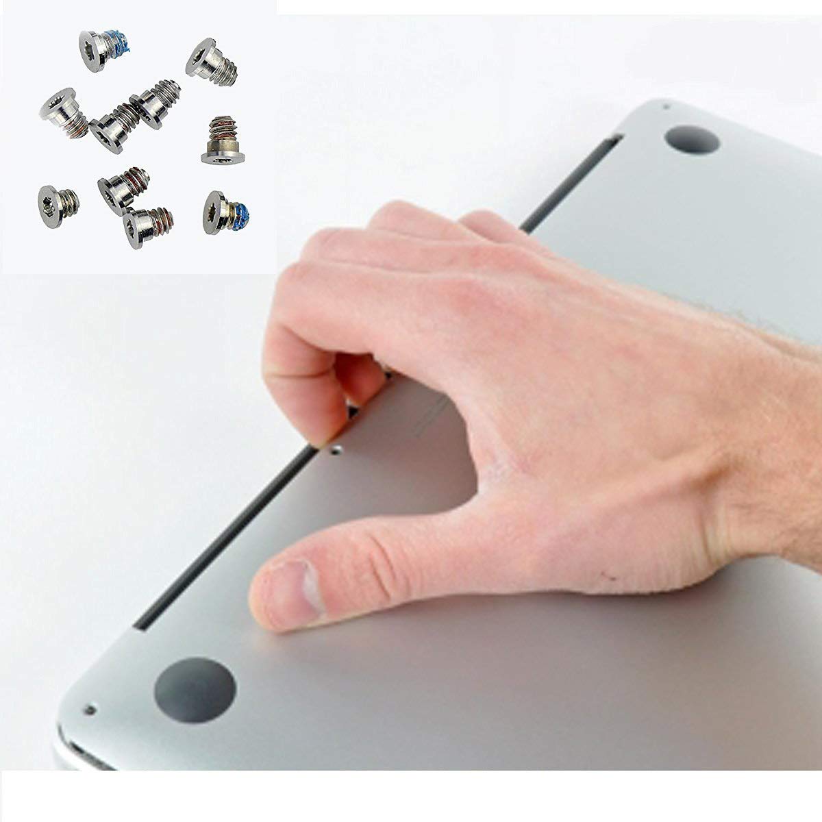Infinite Products Replacement for MacBook Pro and MacBook Pro Retina Rubber Feet with Screws for 13" 15" 17" 08 09 10 11 12 13 14 15 16 17 A1398 A1425 A1502 (MacBook Retina 2012+)